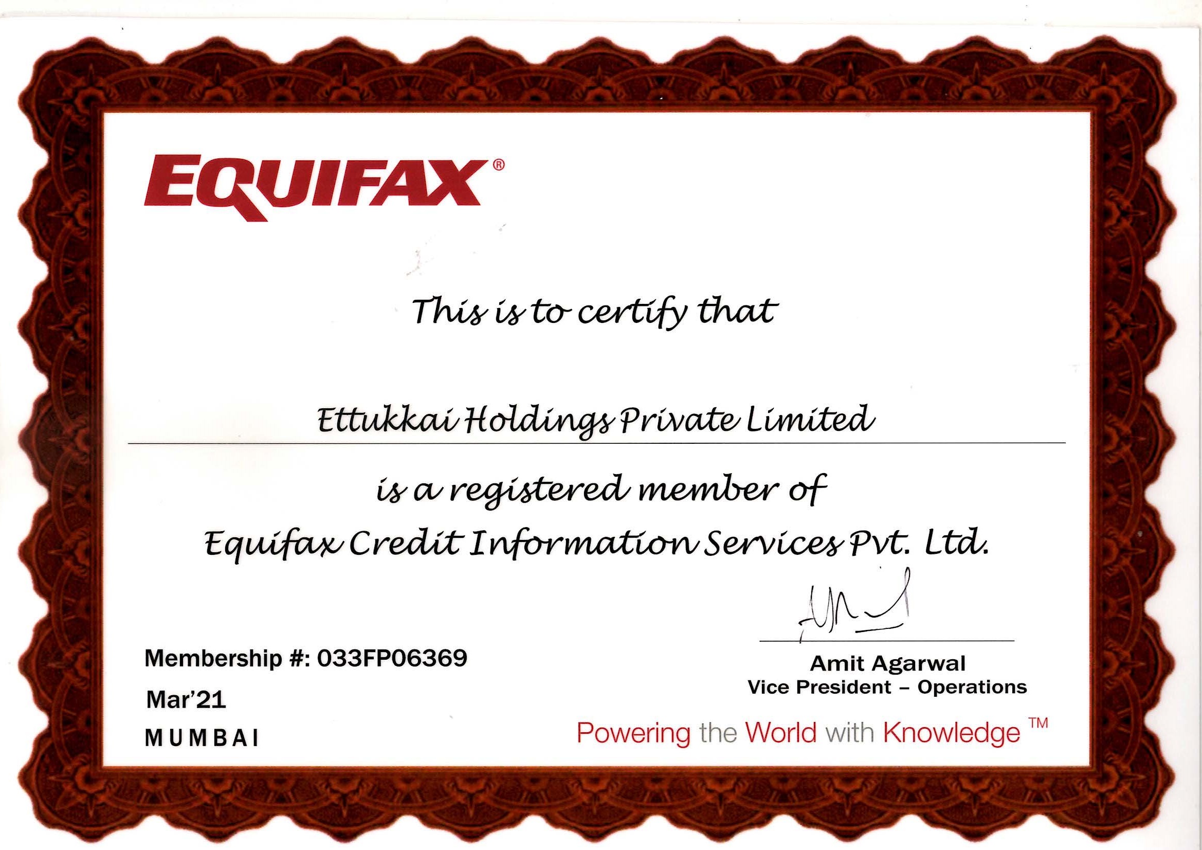 Ettukkai Holdings Private Limited